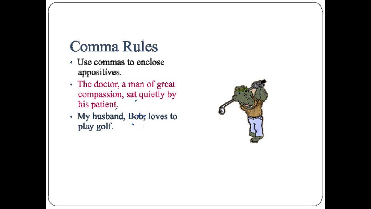 Commas and Semi-Colons - YouTube