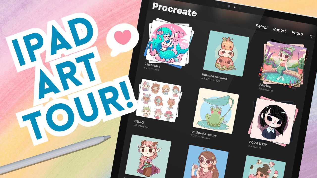 My Complete Procreate Gallery | iPad Art Tour 🎨 - YouTube