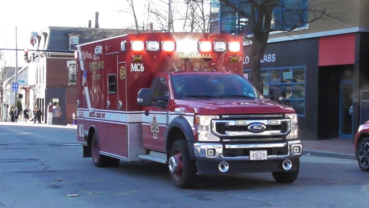 Portland, ME Fire Department MedCu 6 Responding - YouTube