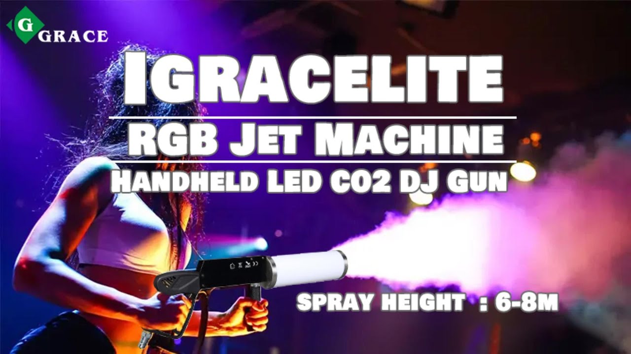 Grace Stage Lighting handheld RGB LED CO2 DJ Gun Jet Machine(GY-C14 ...