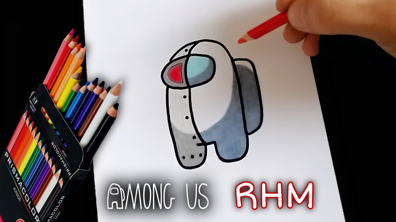 COMO DIBUJAR A RHM DE AMONG US | FÁCIL | PASO A PASO | how to dra among ...