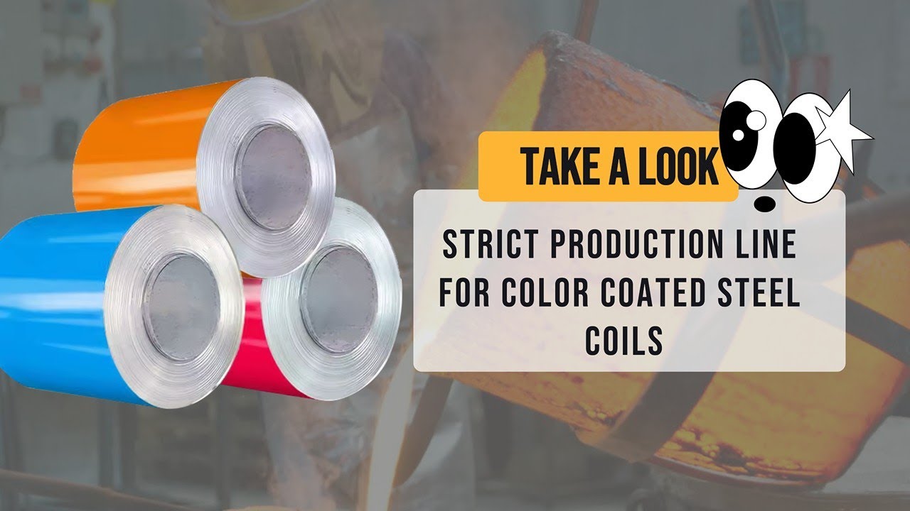 Strict production line for color coated steel coils - YouTube