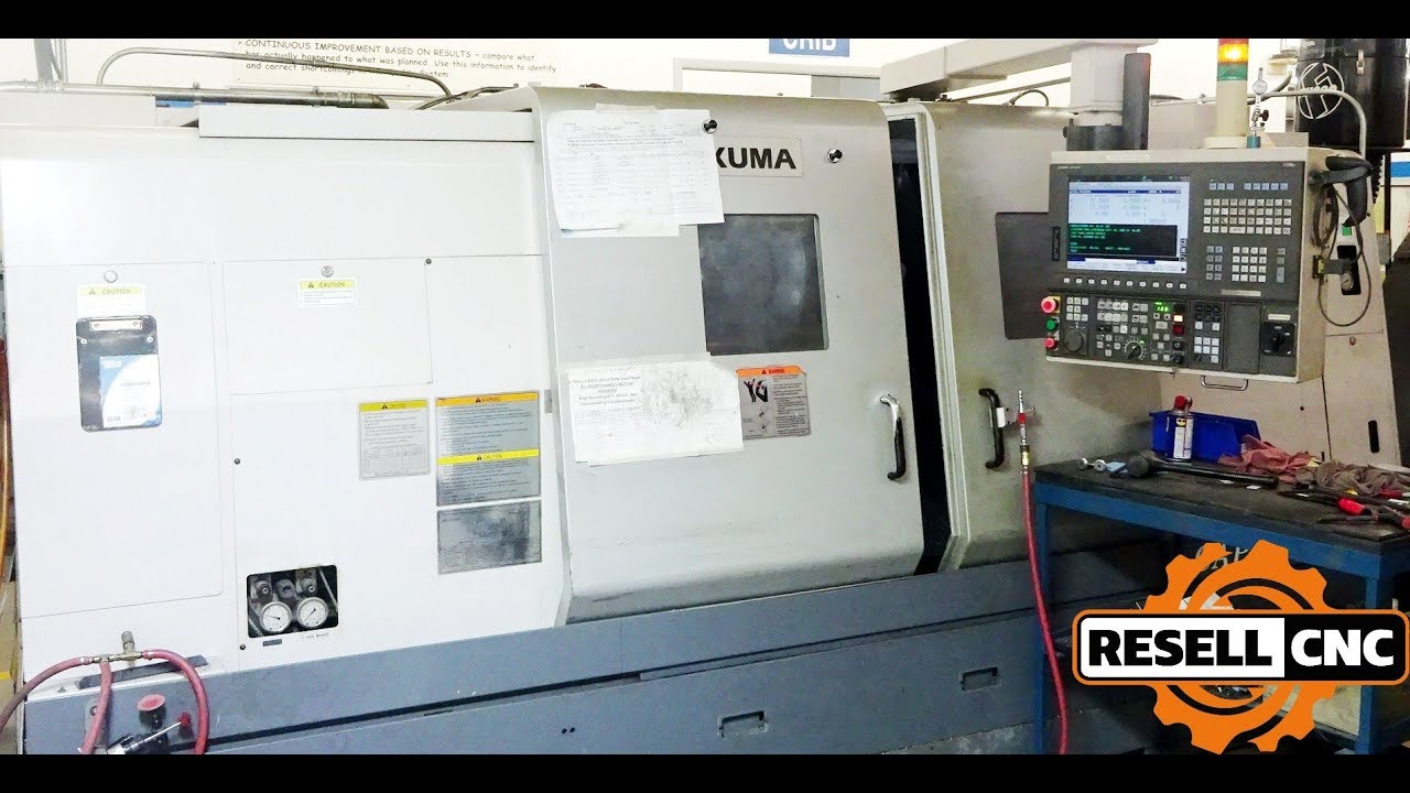 2007 Okuma Captain L470M, Live Tooling CNC Lathe - YouTube