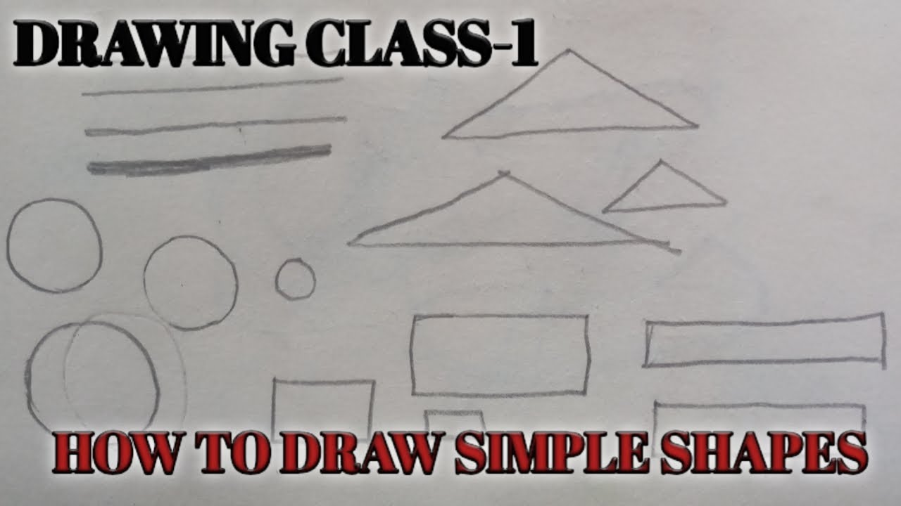 Drawing Class -1 |How to draw simple shapes | tutorial |Art by Sameem ...
