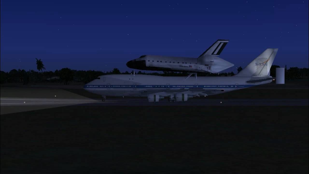 FSX NASA 747 Space Shuttle Carrier Landing (HD) - YouTube