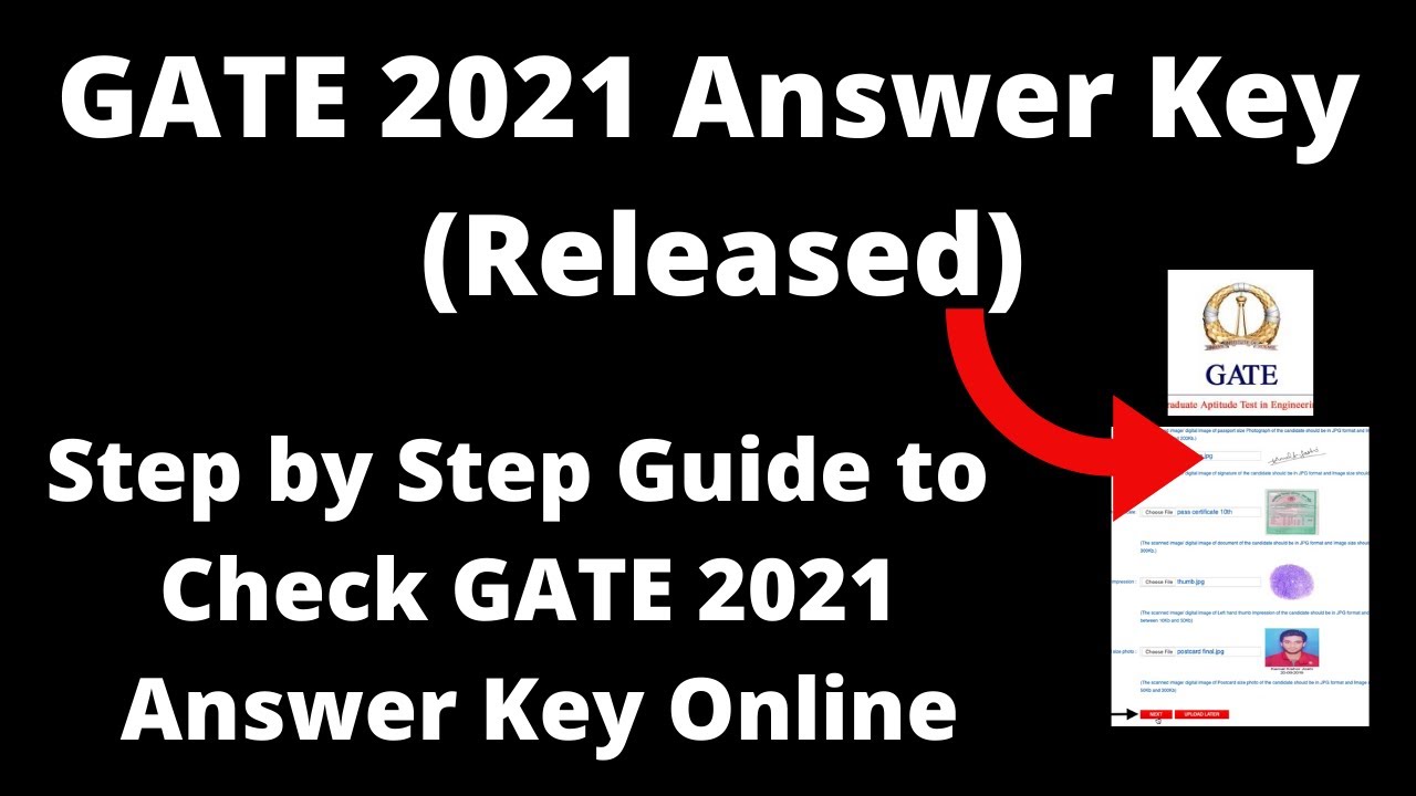 GATE 2021 Answer Key (Released) - How to Check Graduate Aptitude Test ...