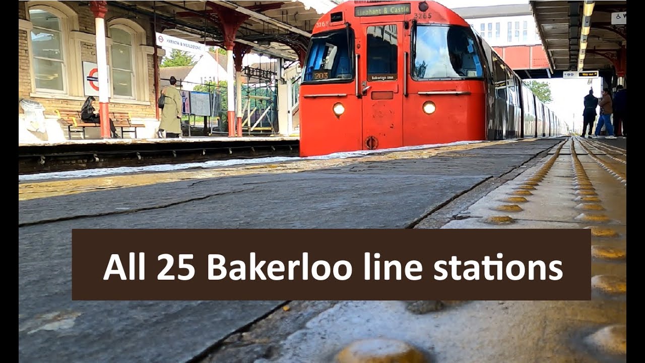 All 25 Bakerloo line stations! (Announcement + Ride in Cab) - YouTube