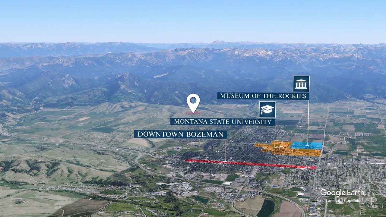 Satellite Map for Bozeman, Montana Mansion - YouTube
