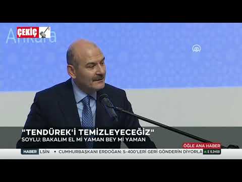 Süleyman Soylu Tendürek'i Temizleyeceğiz 26.10.2020 TURKEY