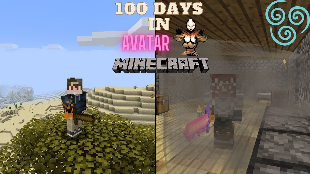 100 Days In Minecraft Avatar Mod!!! - YouTube