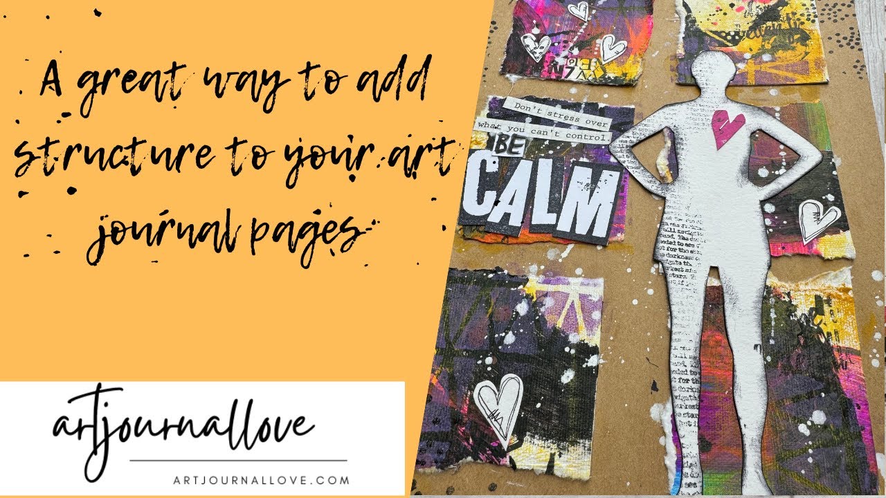 A great way to add structure to your art journal pages - YouTube