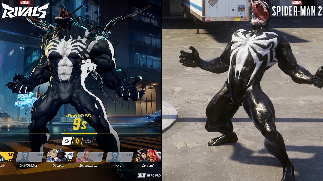 Marvel Rivals Venom Vs Marvel Spider-Man 2 Venom | Comparison - YouTube
