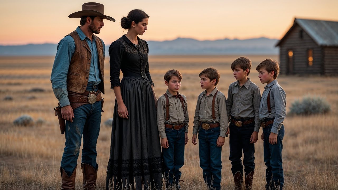Cowboy Took in a Widow With Five Sons, Days Later One Called Him Papa ...