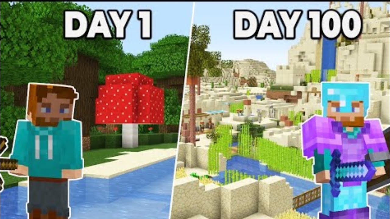 100 Days Challenge In Minecraft | Minecraft Challenge | - YouTube