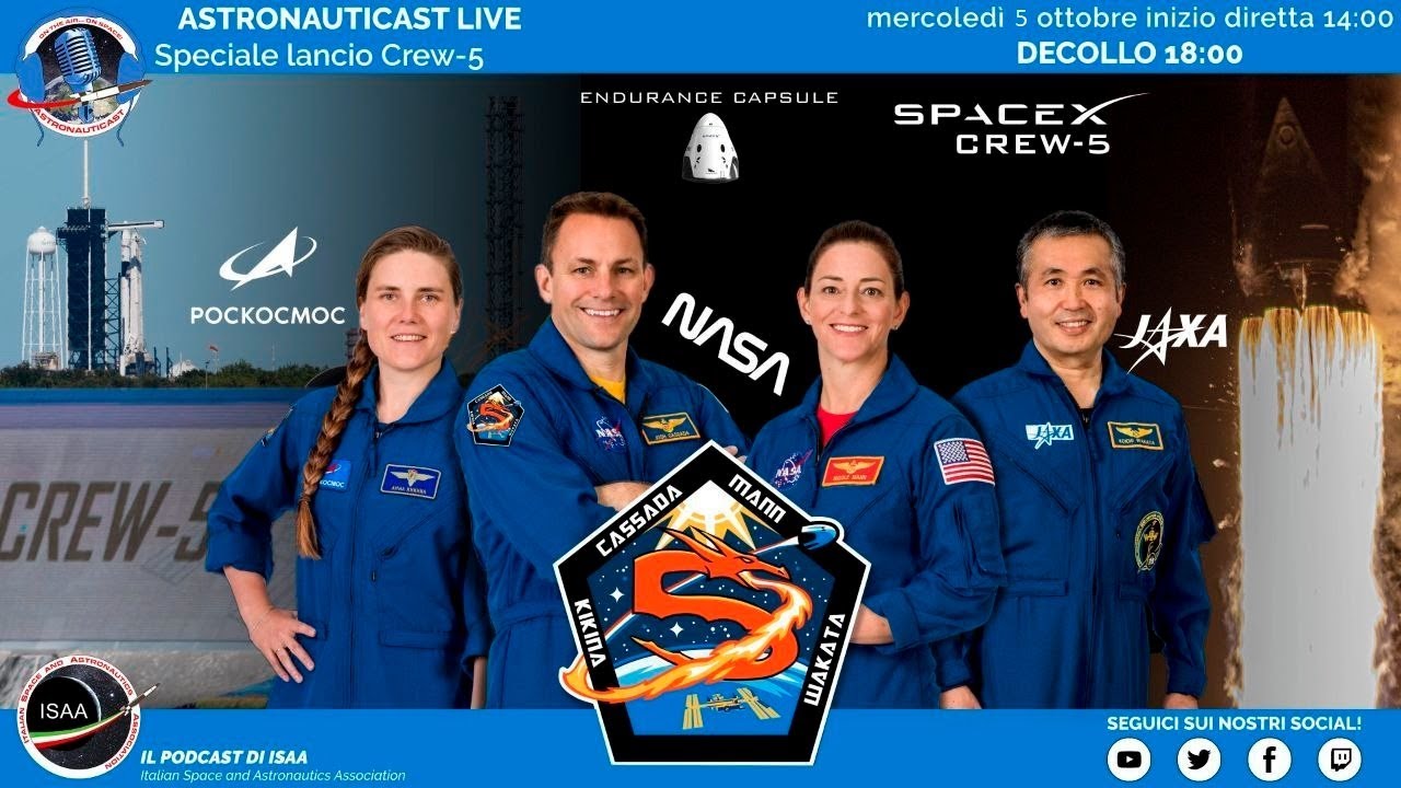 AstronautiCAST Speciale: Dragon Crew-5 Lancio - YouTube