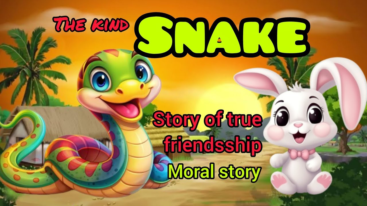 The kind Snake | story of little rabbit and big snake #moralstories2024 ...