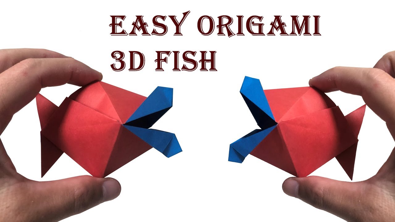 How to Make Paper 3D Fish - Step by Step - YouTube