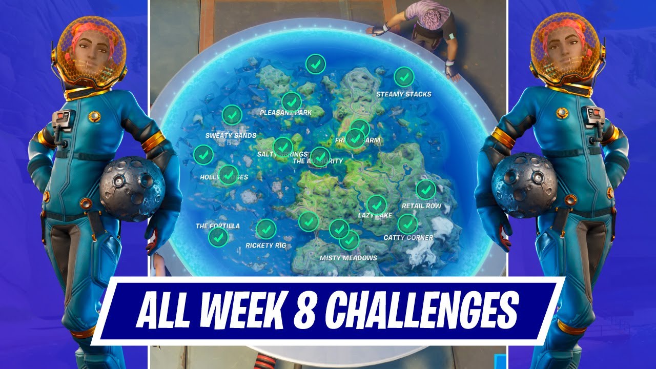 All Week 8 Challenges Guide in Fortnite Chapter 2 Season 3 - YouTube