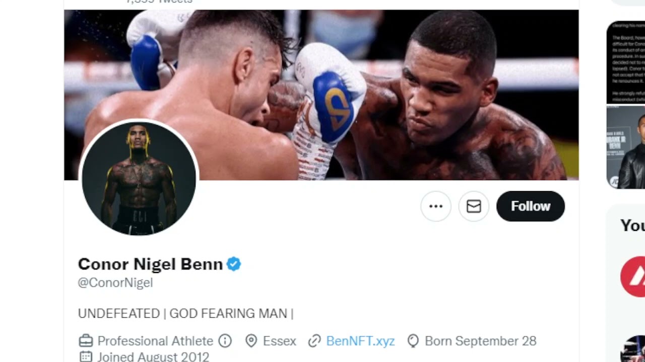 VICTIM STANCE! Statement finally issued! Connor Benn unapologetic about ...