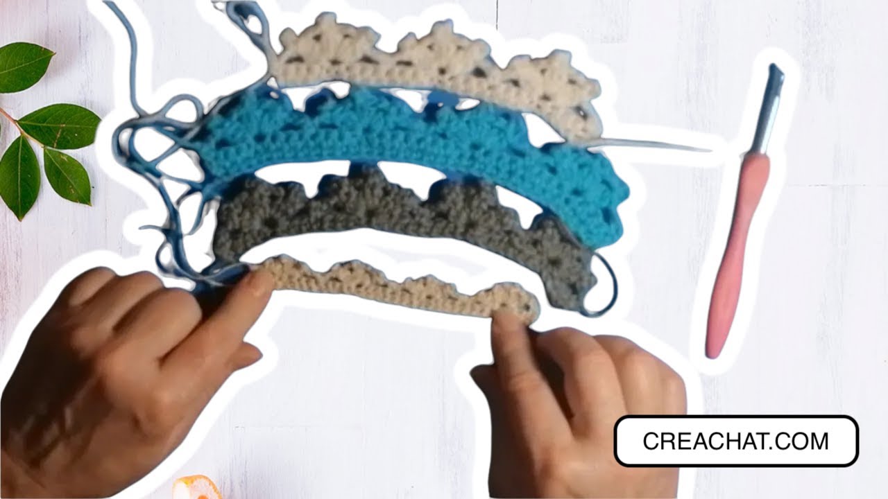 Crochet : Bordure de finition #1 - YouTube