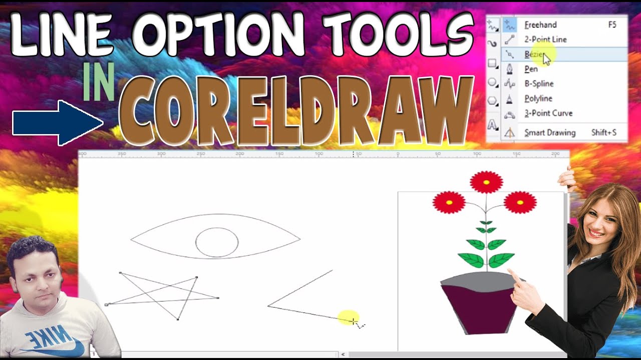 CORELDRAW LINE TOOLS OPTIONS #coreldraw - YouTube