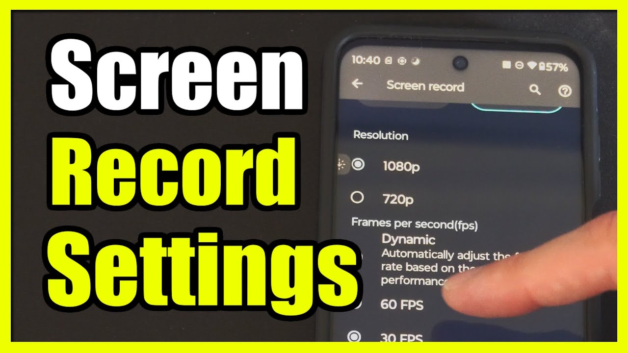 How to Change the Screen Recorder Settings on Android Phone (Settings ...