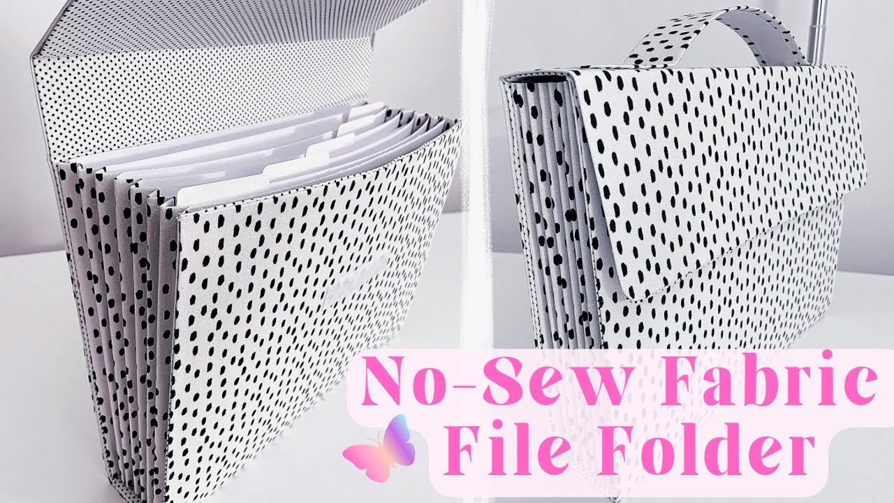 How to / DIY/ No Sew/ Fabric File Folder - YouTube