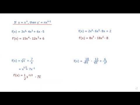 Basic Derivatives-Rewriting Functions - YouTube