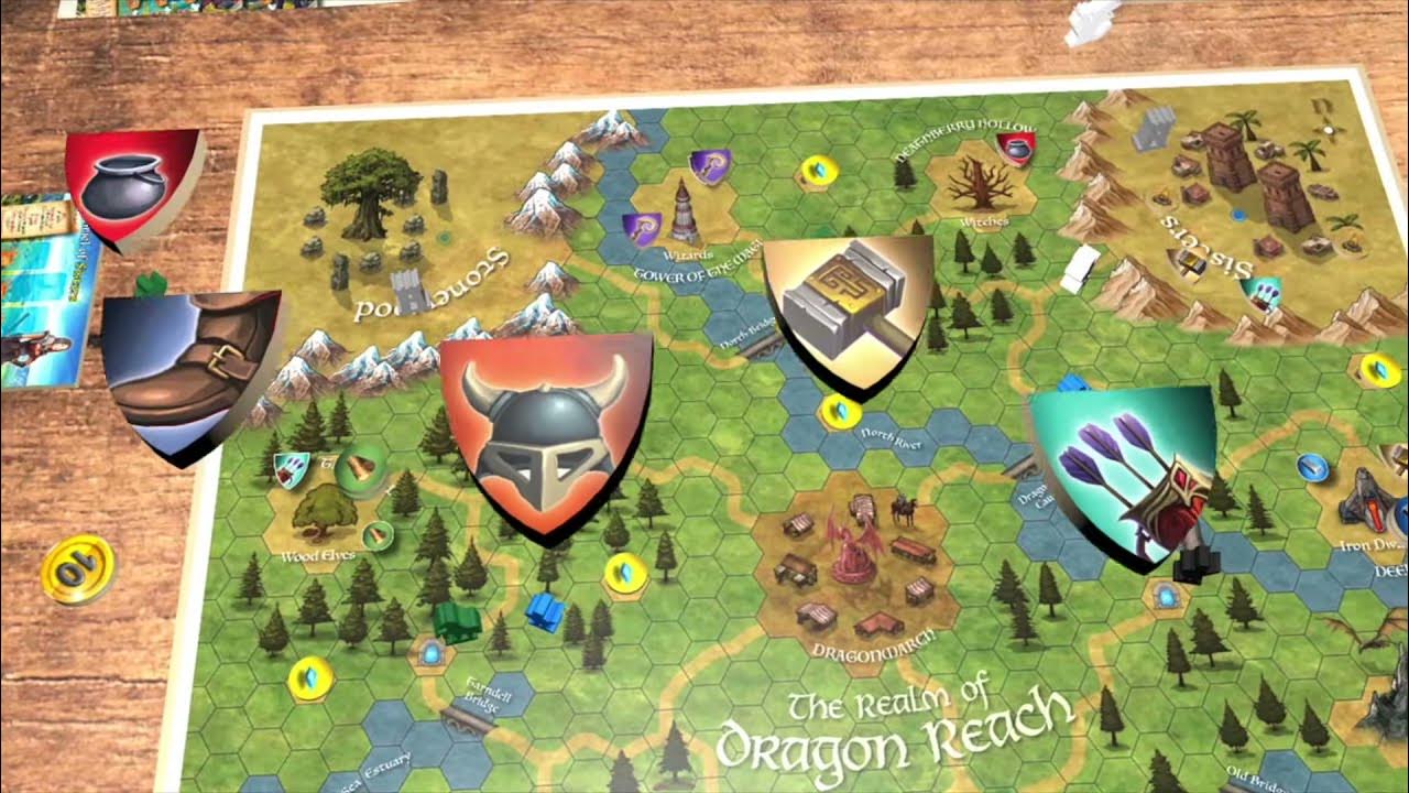 7 Moons: Heroes of Dragon Reach is a fantasy adventure board game for 1 to 4 players - YouTube