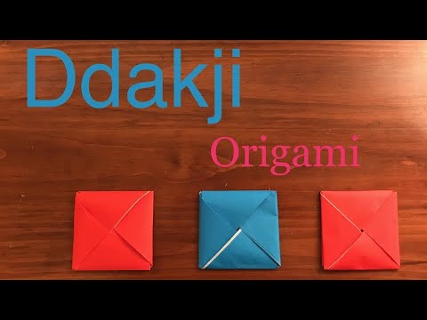 How to Make Origami Paper Tiles to Play Ddakji (the throwing game in ...