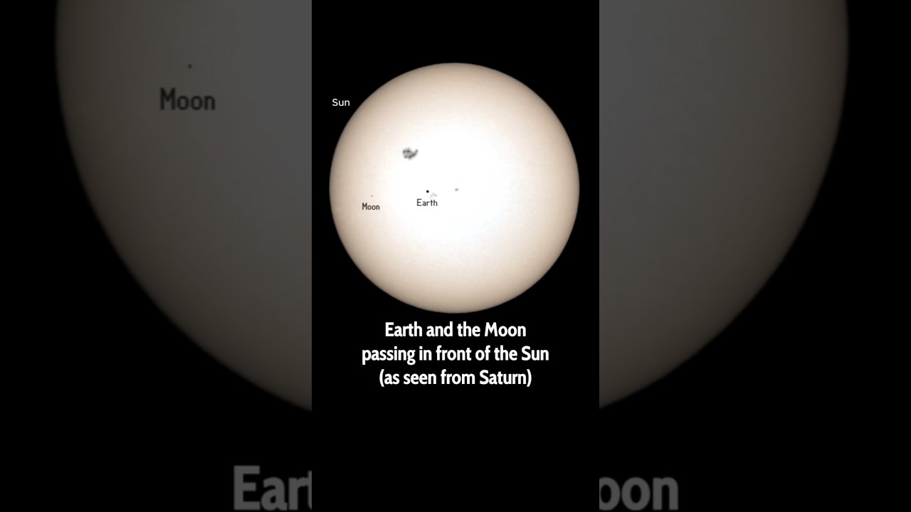 Earth And The Moon Transit The Sun, As Seen From Saturn! #shorts # ...