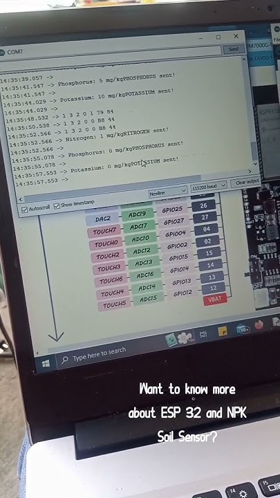 ESP 32 and NPK Soil Sensor - YouTube