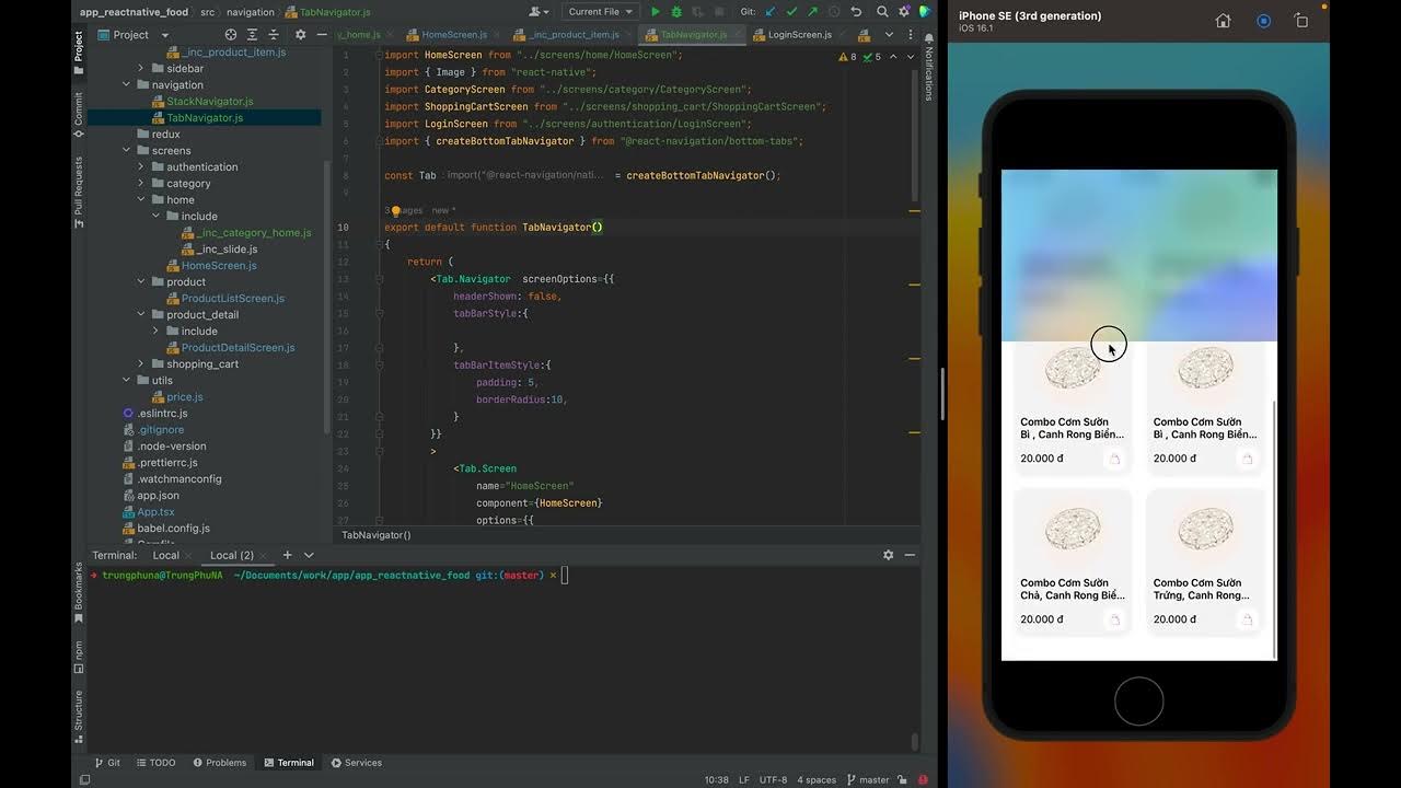 [App React Native] - Review giao diện app bán hàng. 2023 - 123code.net - YouTube