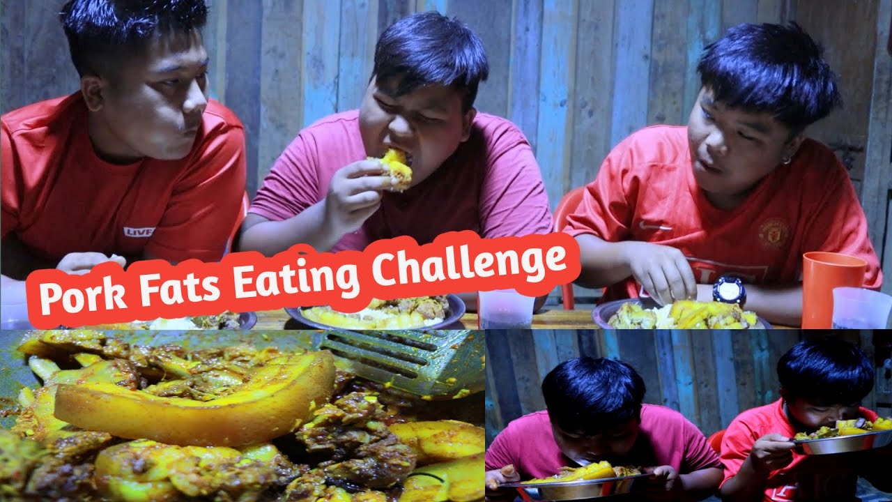 Fat Brothers Eating Pork Fats Challenge🤣🤣🤣 - YouTube