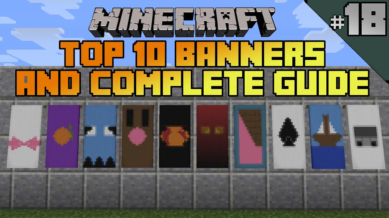 Minecraft top 10 banner designs! Ep 18 With tutorial! - YouTube
