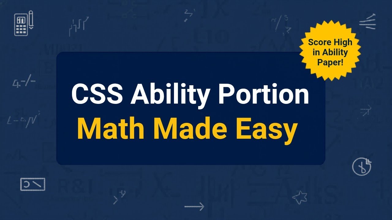 Math portion For CSS | One Paper | ECP Math portion - YouTube
