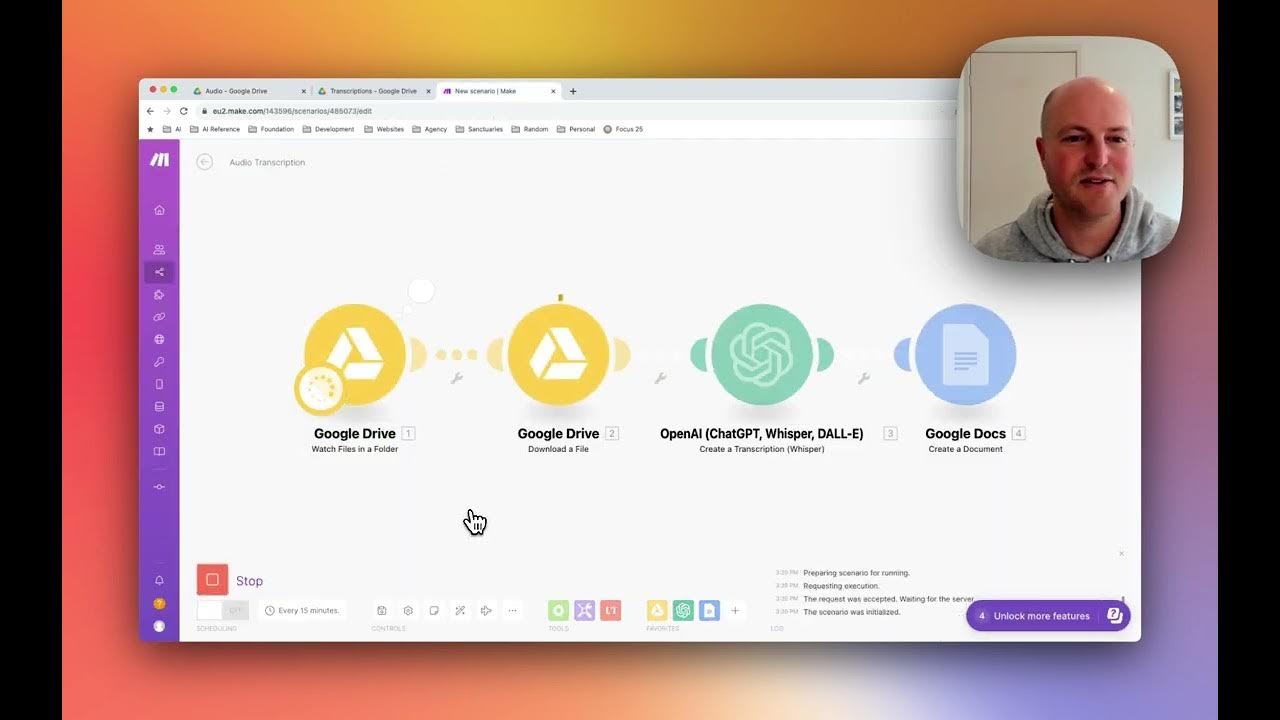 OpenAI Transcription using Make.com Google Drive and Google Sheets - YouTube