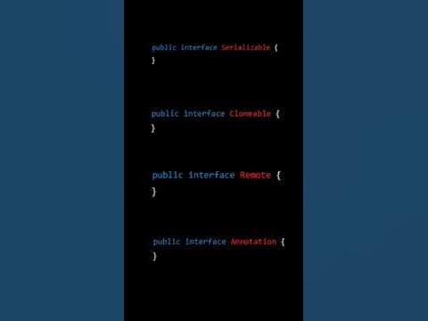 What Is A Marker Interface In Java? - Youtube