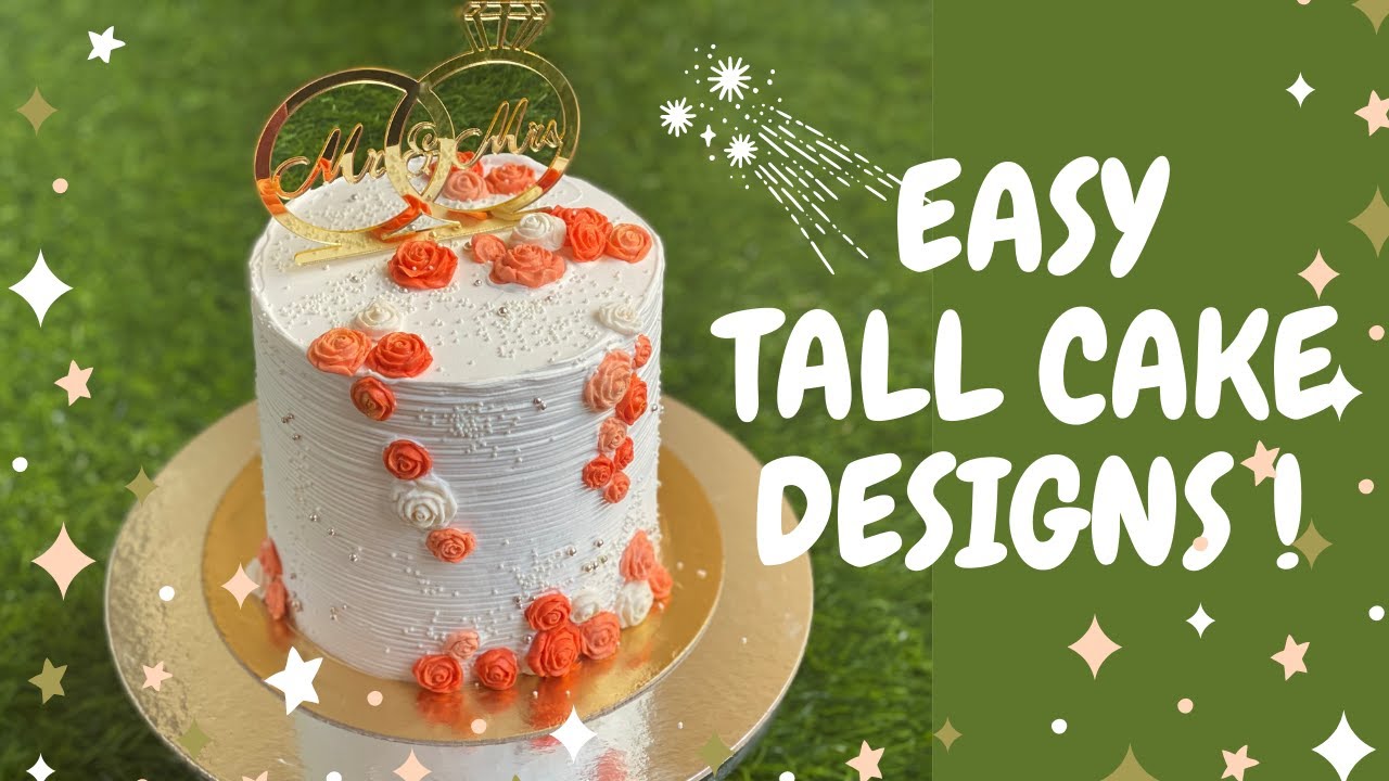 How To Decorate a Tall Cake Easily At Home / Easy Tall Cake Decoration ...