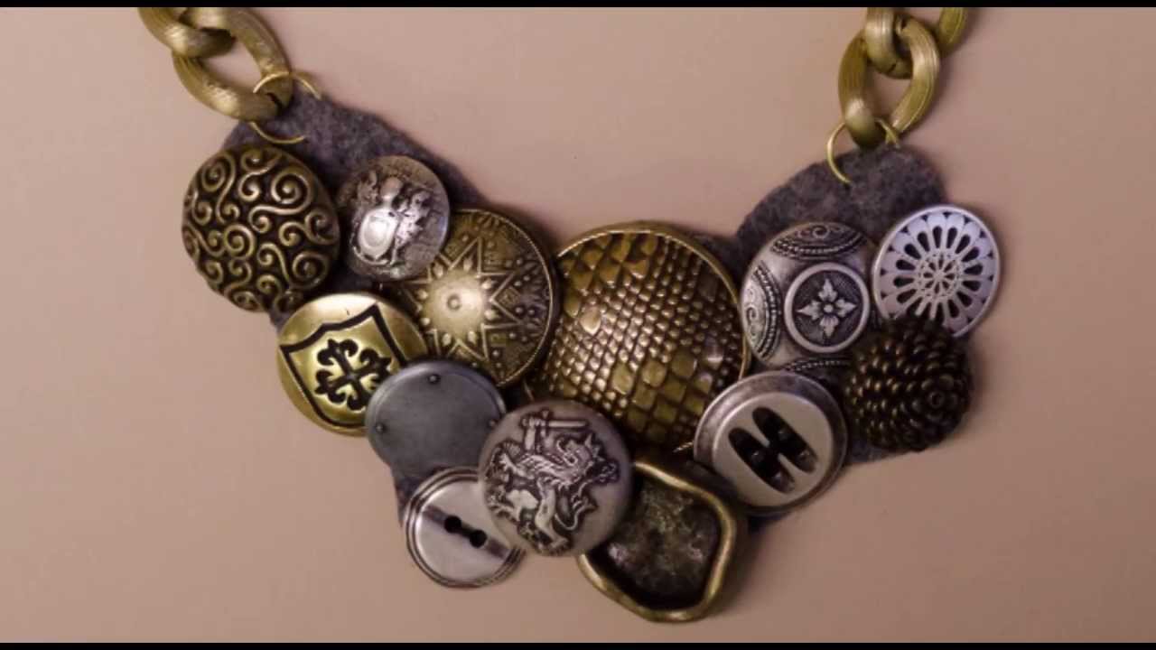 Button Necklace DIY - YouTube