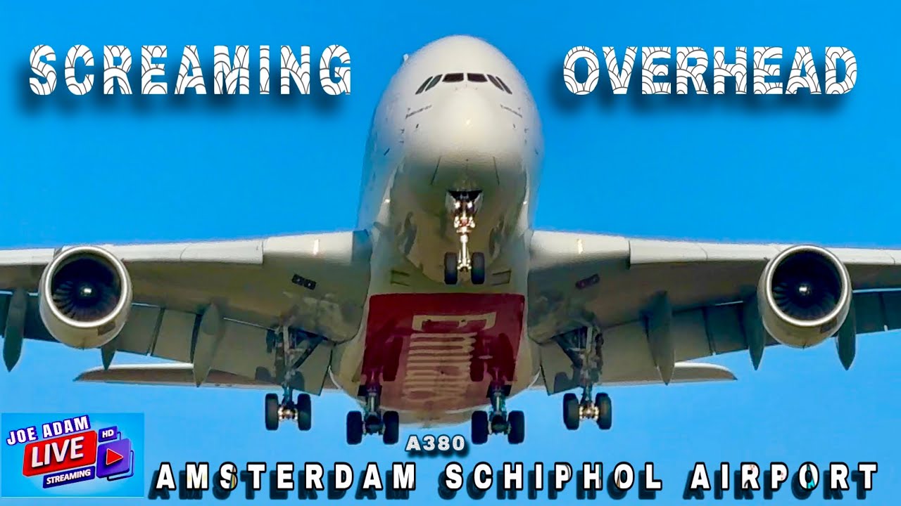 LIVE: MORE OVERHEAD Arrivals at Amsterdam Schiphol Airport + ATC - YouTube