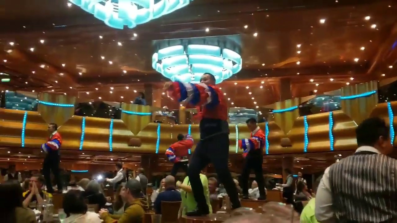 Waiters Dancing on Carnival Magic 11-2019 in the MDR - YouTube