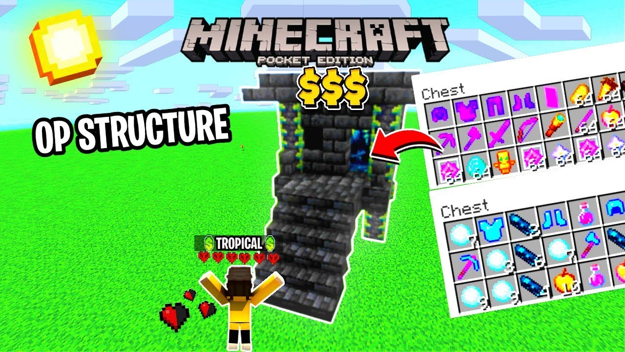Minecraft But I Can Craft Op Structures | Minecraft PE Bedrock Edition ...