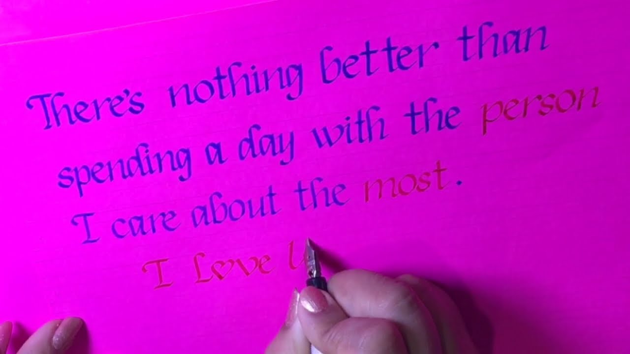 Valentine's Day / Calligraphy / Love / Greeting Card / How To Write ...