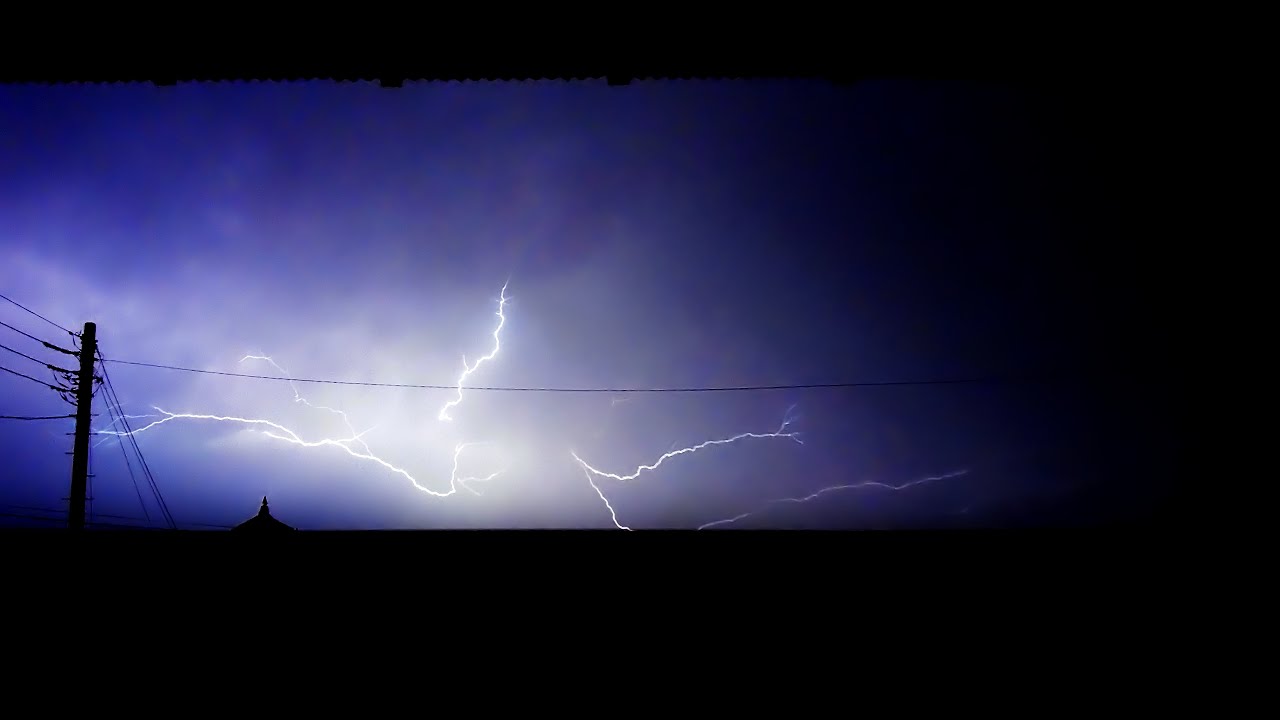 #37 "Real Midnight Thunderstorm from a Balcony" | Silent Vlog | 10 ...