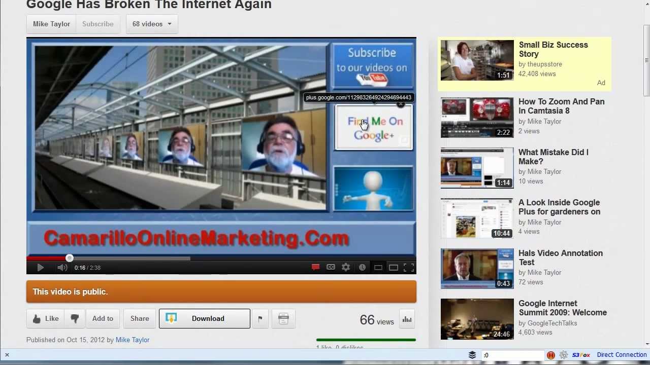 How To Add Your Google Plus Link To YouTube Videos - YouTube