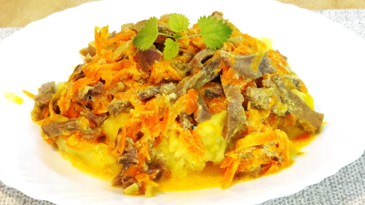 Kiaulienos liežuvis grietinėlės padaže - YouTube