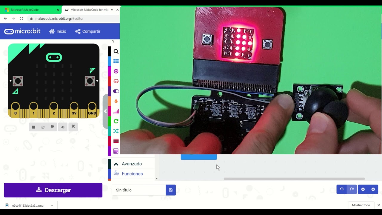Micro:Bit Joystick eje X - YouTube