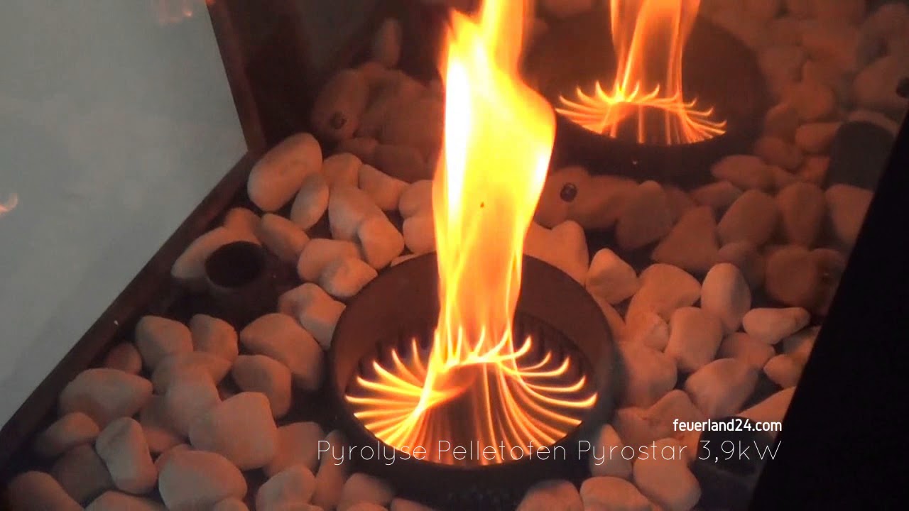 Pyrostar 3,9kW Pyrolyseofen Montage und Betrieb Pelletofen feuerland24 ...