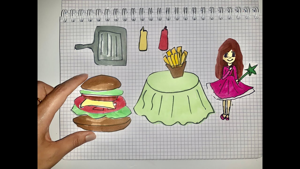 Paper Diy 💦Make the biggest paper burger 💦Tutorial Paper Diy 💦 - YouTube